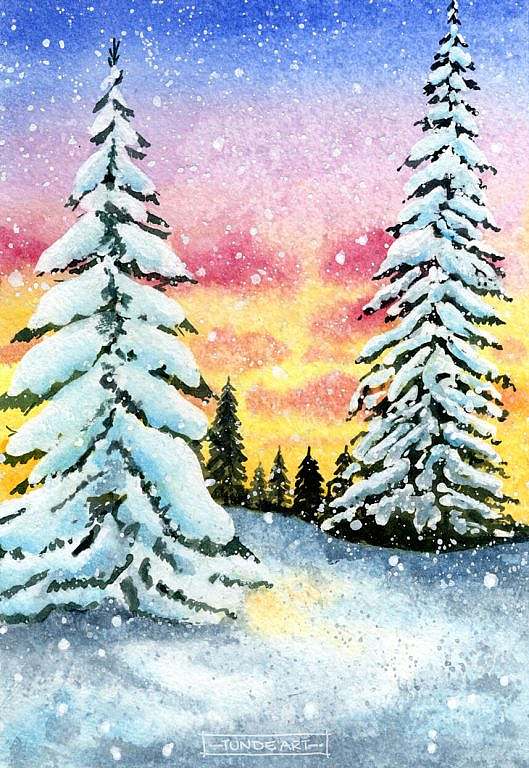 Painting my winter wonderland - Tunde Art